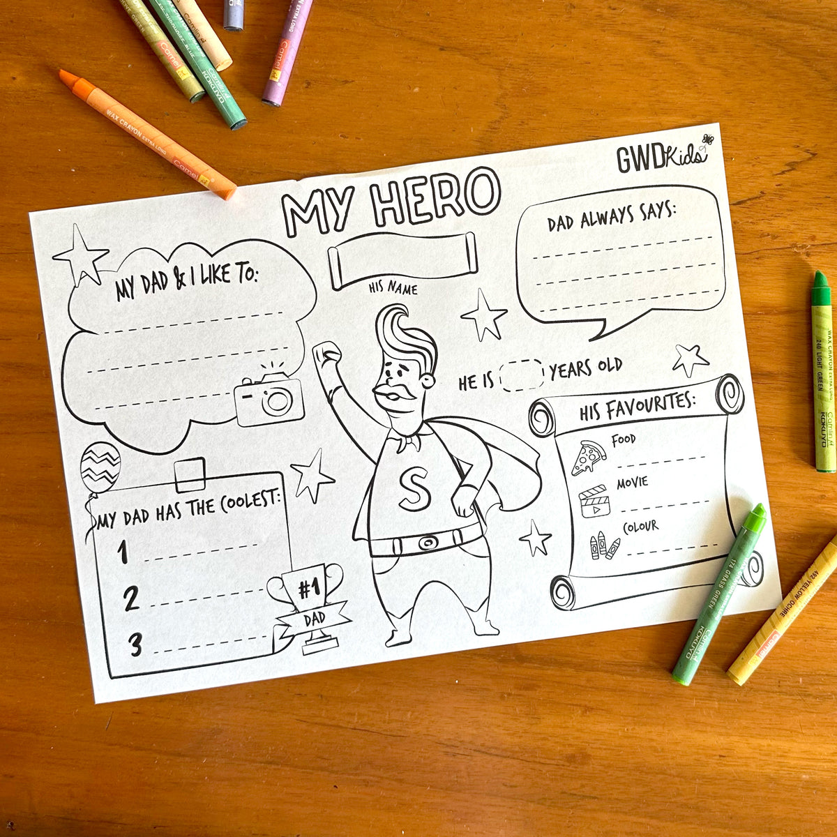 Happy Father's Day Free Printable Activity Page For Kids Toddler ...
