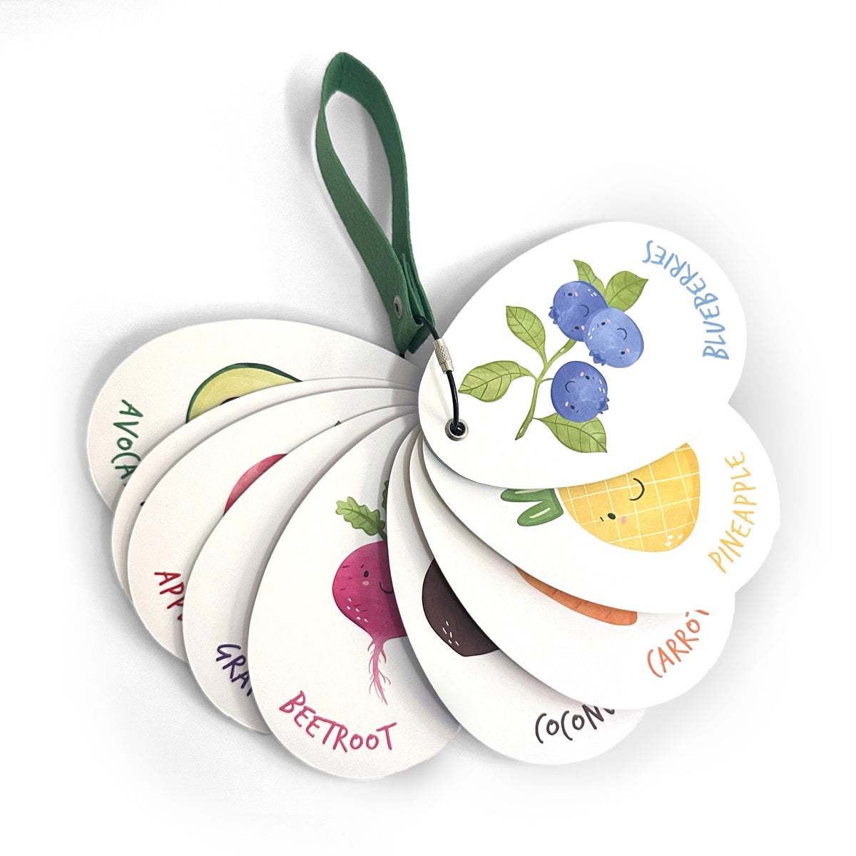 Colors of the Fruits and Vegetables Travel Cards For Toddlers – GWD Kids