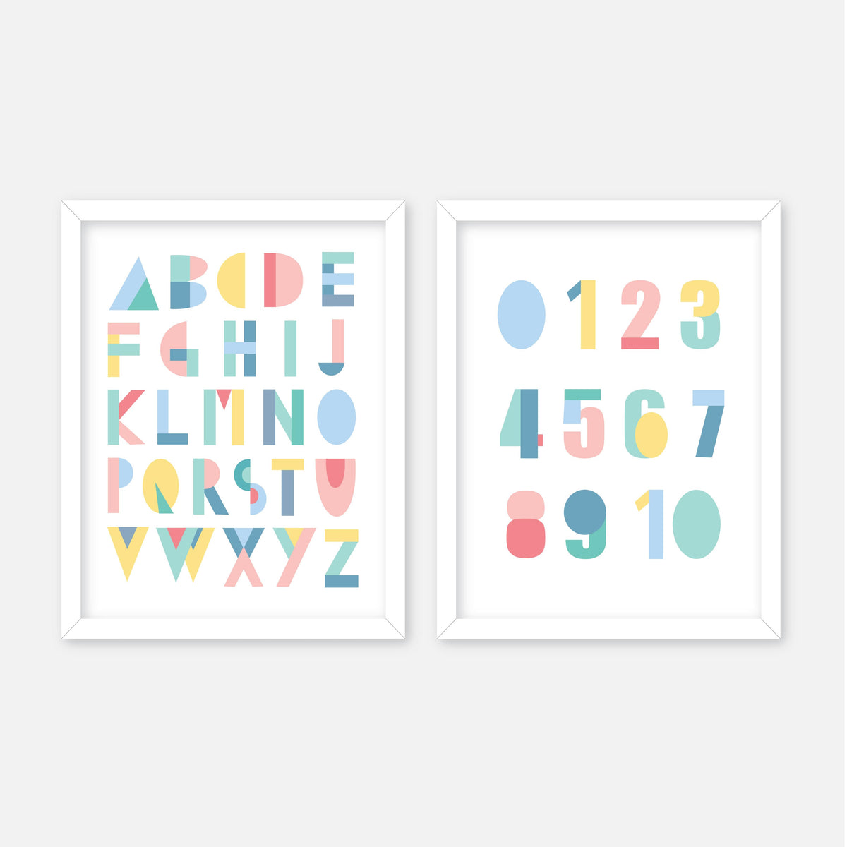 Alphabet & Numbers Wall Art Set – GWD Kids