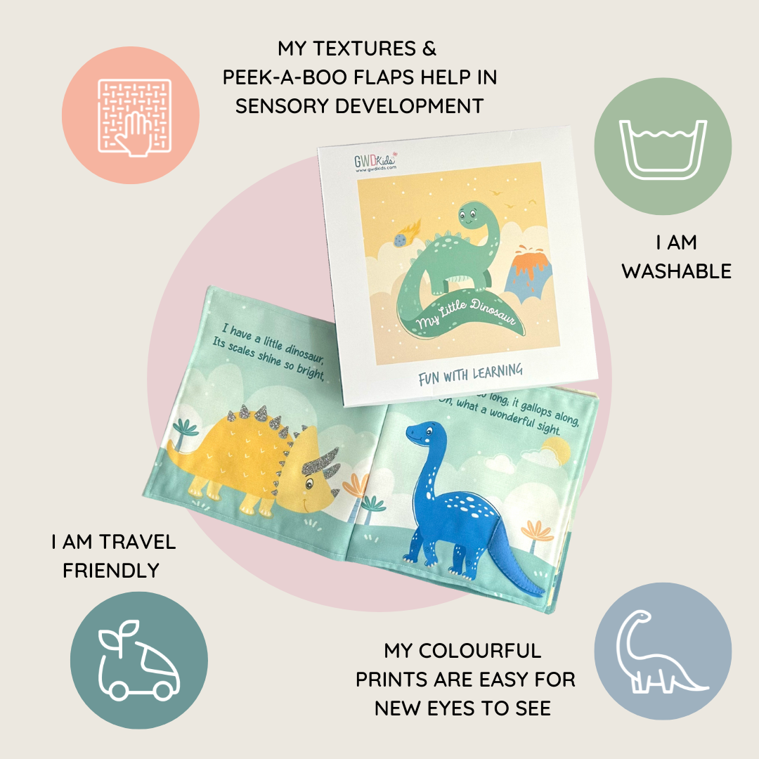 Little Dino- Soft Book – GWD Kids