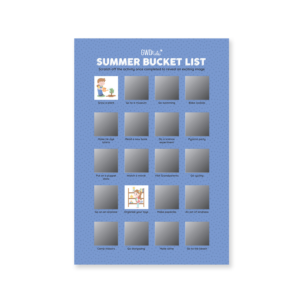 Summer Bucket List Poster for Kids 4-7 Years Old – GWD Kids