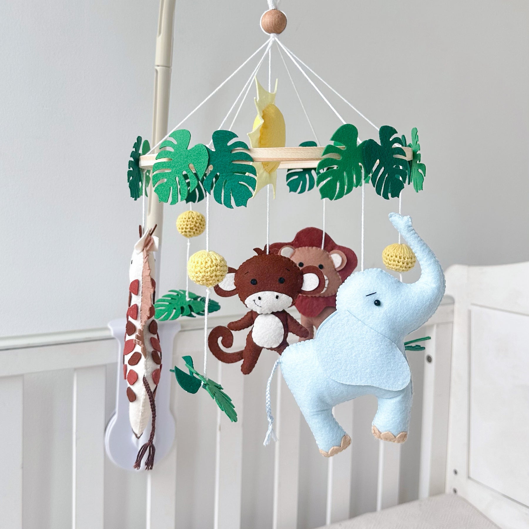 Musical Baby Felt hanging Cot Mobiles & Garlands For Baby Nursery Crib ...
