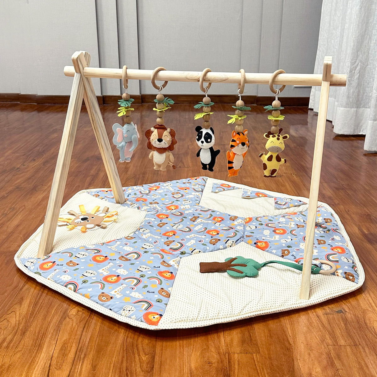 Soft Cotton Pink Animal Playmat For Babies – GWD Kids