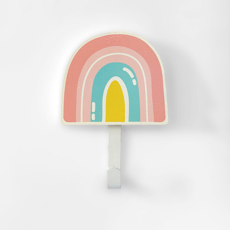 Baby Nursery Organization Wooden Rainbow Theme High Quality Wall Hook ...