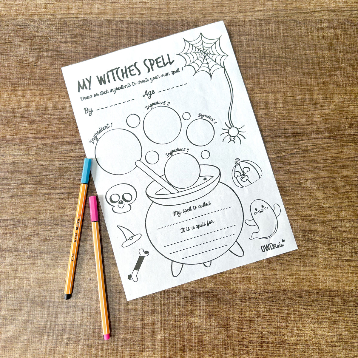 Halloween Free Printable Activity Page For Kids Toddler Activity – GWD Kids