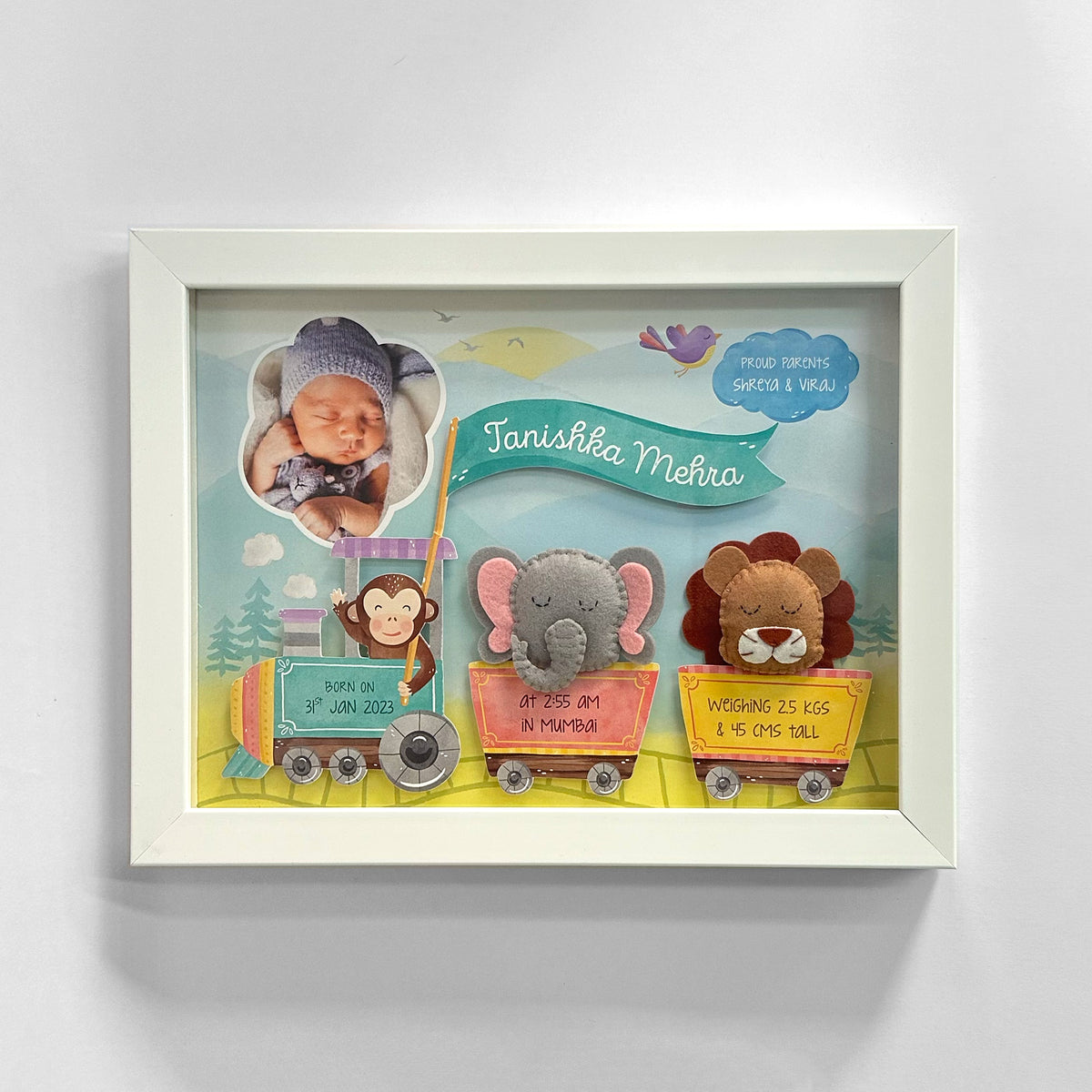 Baby Birth Detail Frame - Animal Adventure – GWD Kids