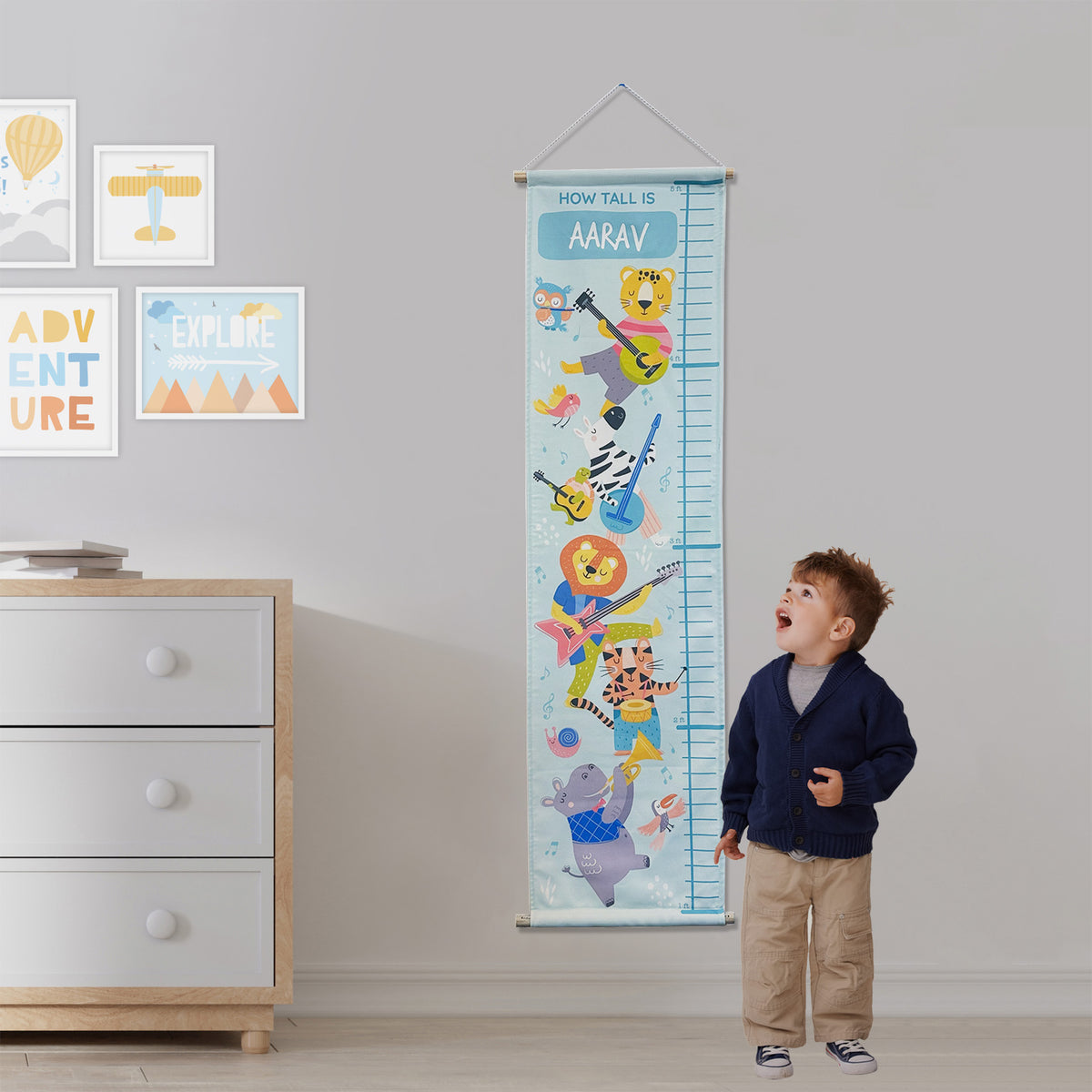 Height Chart Growth Ruler Kids Baby Nursery Wall Growth Tracker – GWD Kids