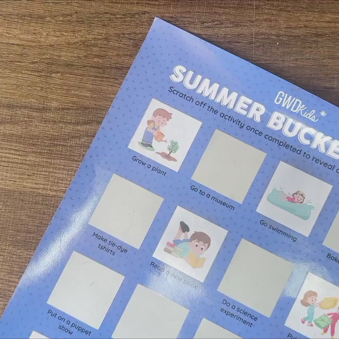 Summer Bucket List Poster for Kids 4-7 Years Old – GWD Kids