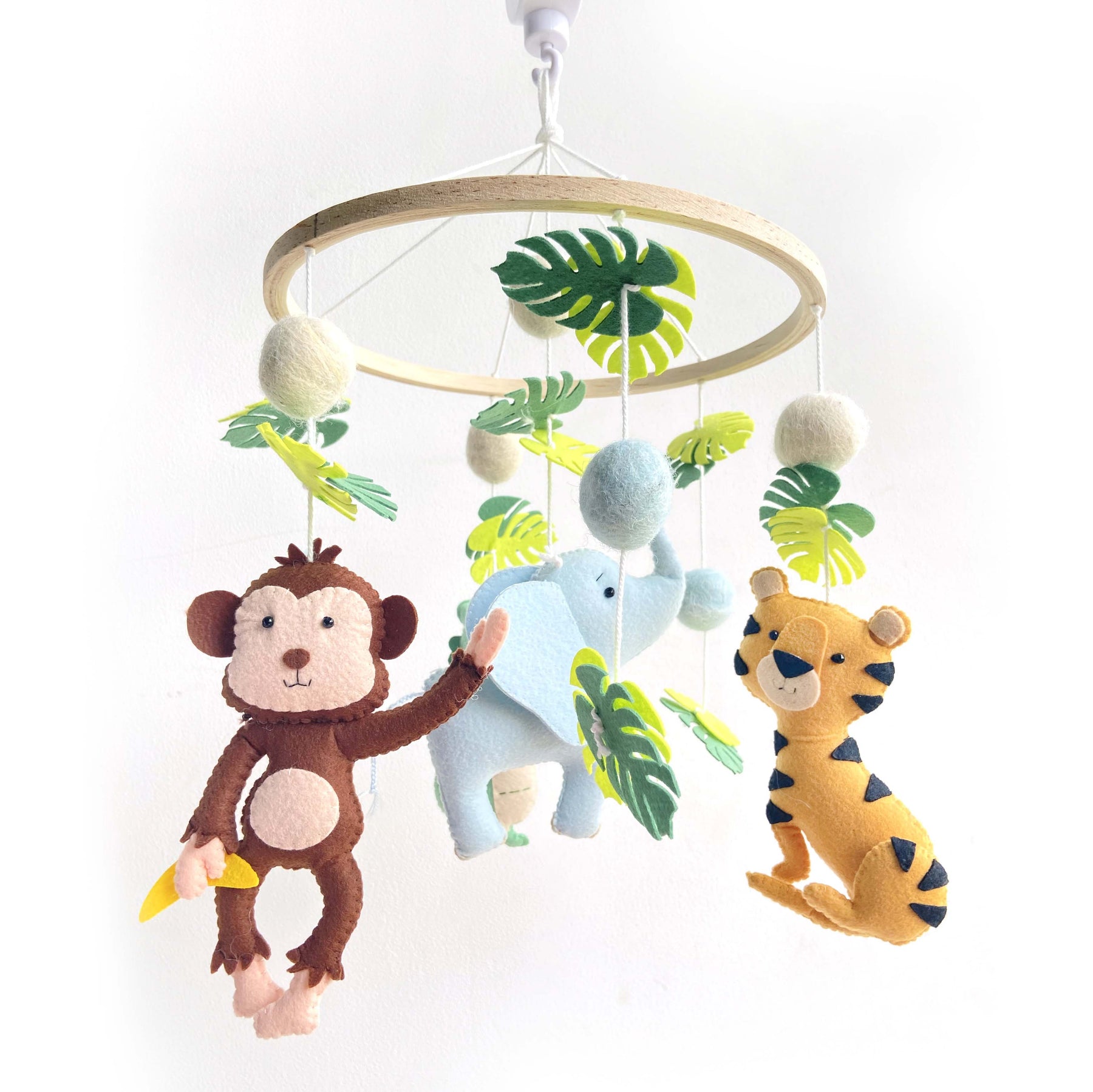 Musical Baby Felt hanging Cot Mobiles & Garlands For Baby Nursery Crib ...