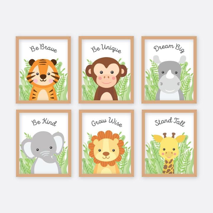 Wild Animal Portrait Frames Set – GWD Kids