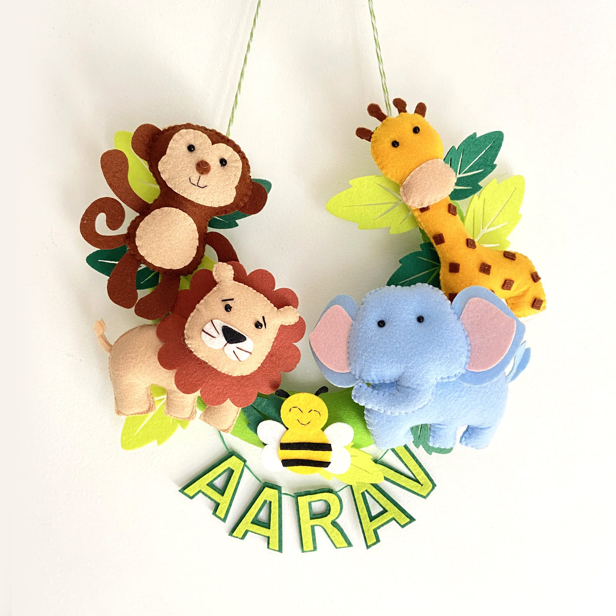 Teddy bear baby name wall hangings name banner for kids nursery décor ...