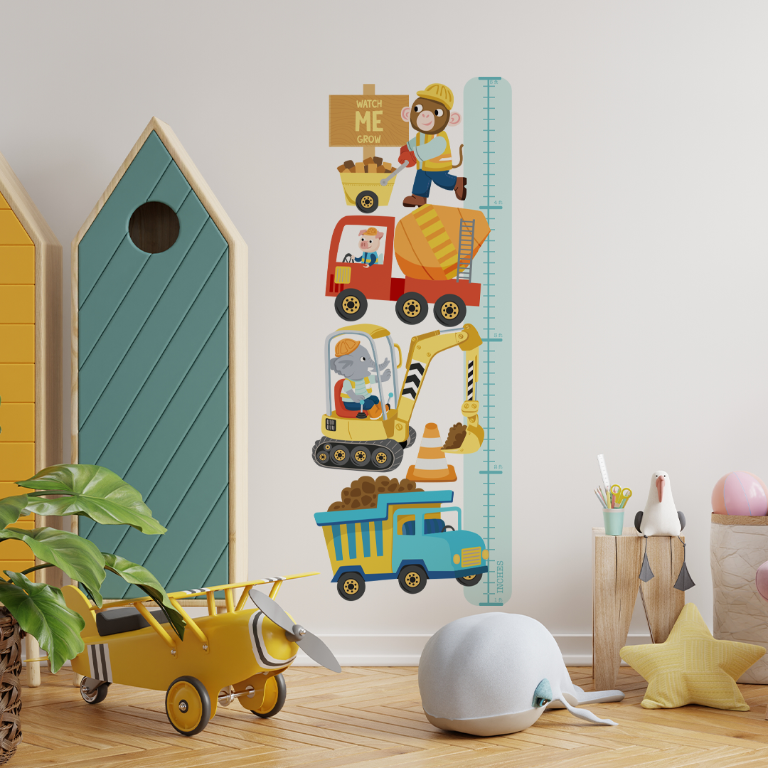 Kids Growth Height Chart Ruler Children Room Nursery Height Chart ...