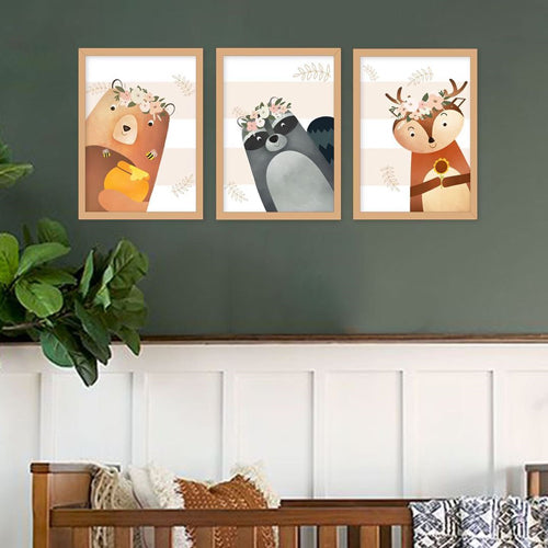 Woodland Animal Portrait Frames Set – GWD Kids